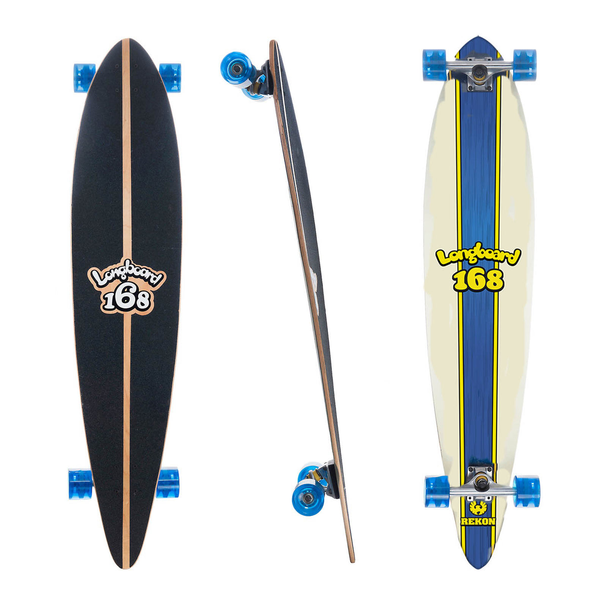 REKON 4 Pintail Complete Longboard BLUE "168" – Sol-Effect