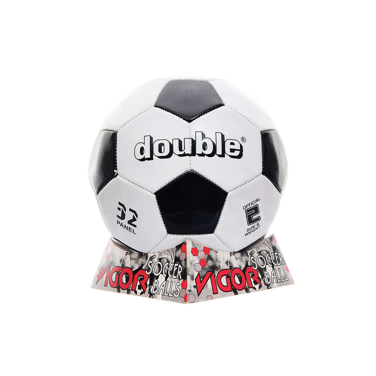 DOUBLE Size 2 Soccer Ball | Basic Black White – Sol-Effect